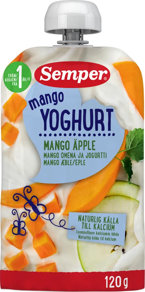 Yogo mums mango 1 år, Semper, 120g | Jämför pris & handla via Matspar.se