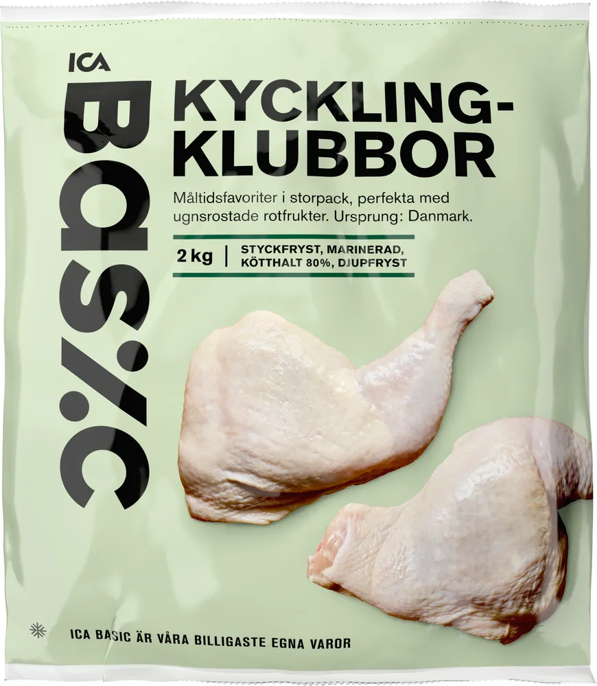 Kycklingklubba, ICA Basic, 1.95kg | Jämför pris & handla via Matspar.se