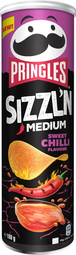 Sizzl'n Sweet Chilli, Pringles, 180g | Jämför pris & handla via Matspar.se