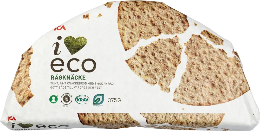 Knäckebröd EKO, ICA I Love Eco, 375g | Jämför pris & handla via Matspar.se