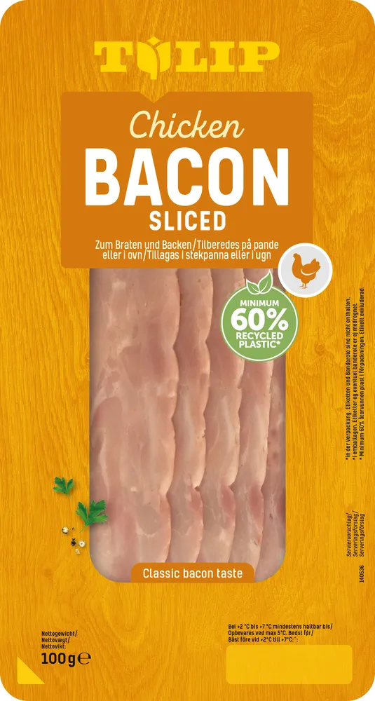 Chicken Bacon, Tulip, 100g | Jämför pris & handla via Matspar.se