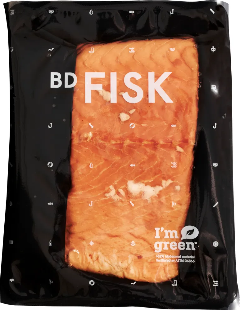 Varmrökt lax i bit ASC, BD fisk, 300g | Jämför pris & handla via Matspar.se