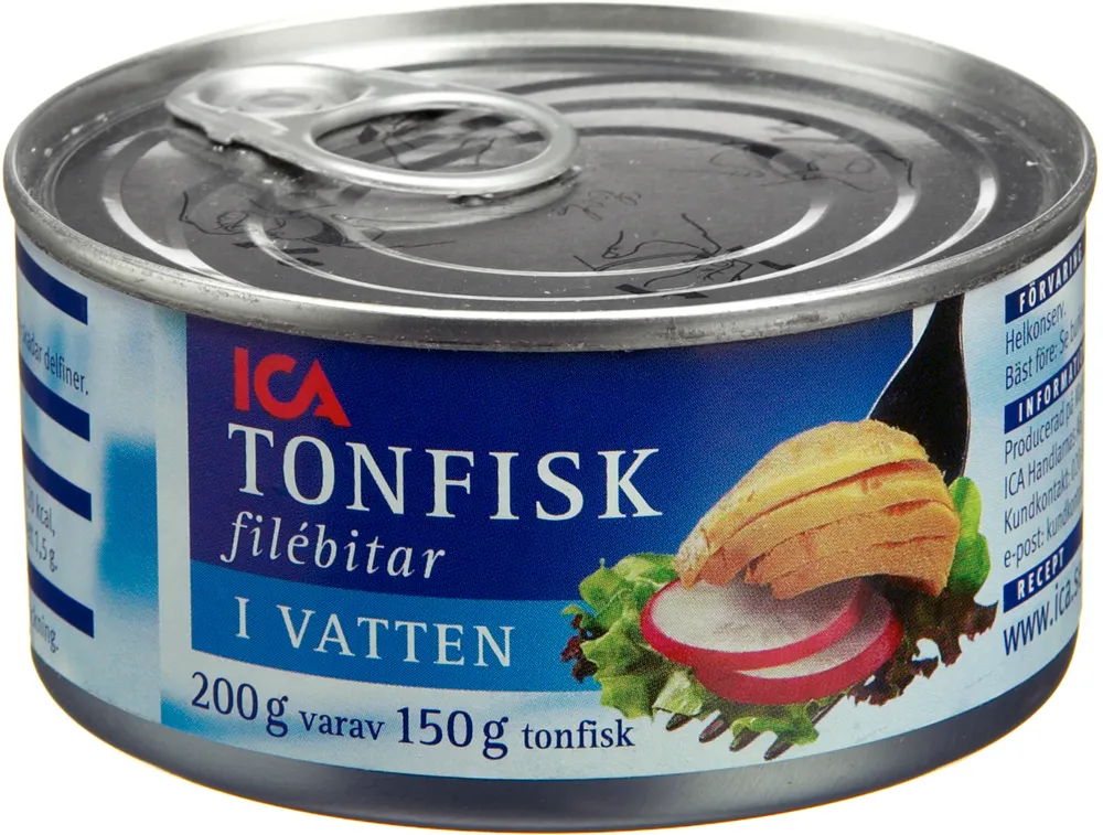 Tonfisk i Vatten, ICA, 185g | Jämför pris & handla via Matspar.se