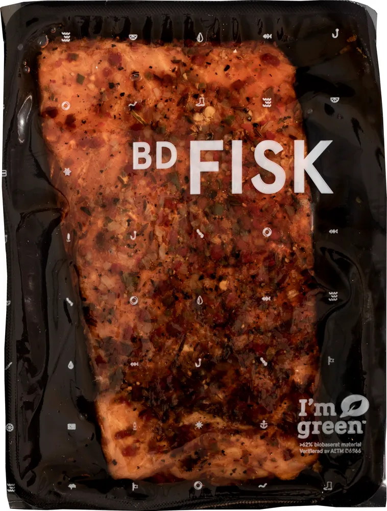 Varmrökt laxbit jägerkryddad ASC, BD FIsk, 300g | Jämför pris & handla ...
