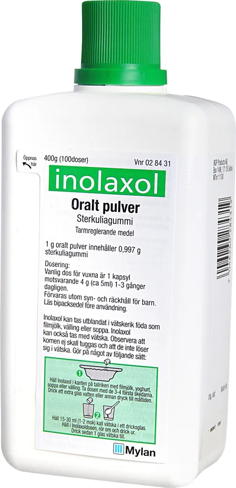 Oralt Pulver, flaska, Inolaxol, 400g | Jämför pris & handla via Matspar.se
