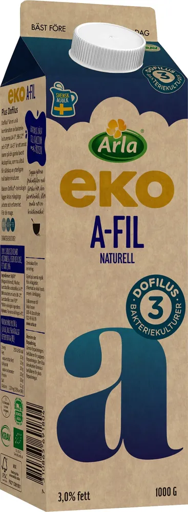 Eko A-fil plus Dofilus 3%, Arla®, 1kg | Jämför pris & handla via Matspar.se